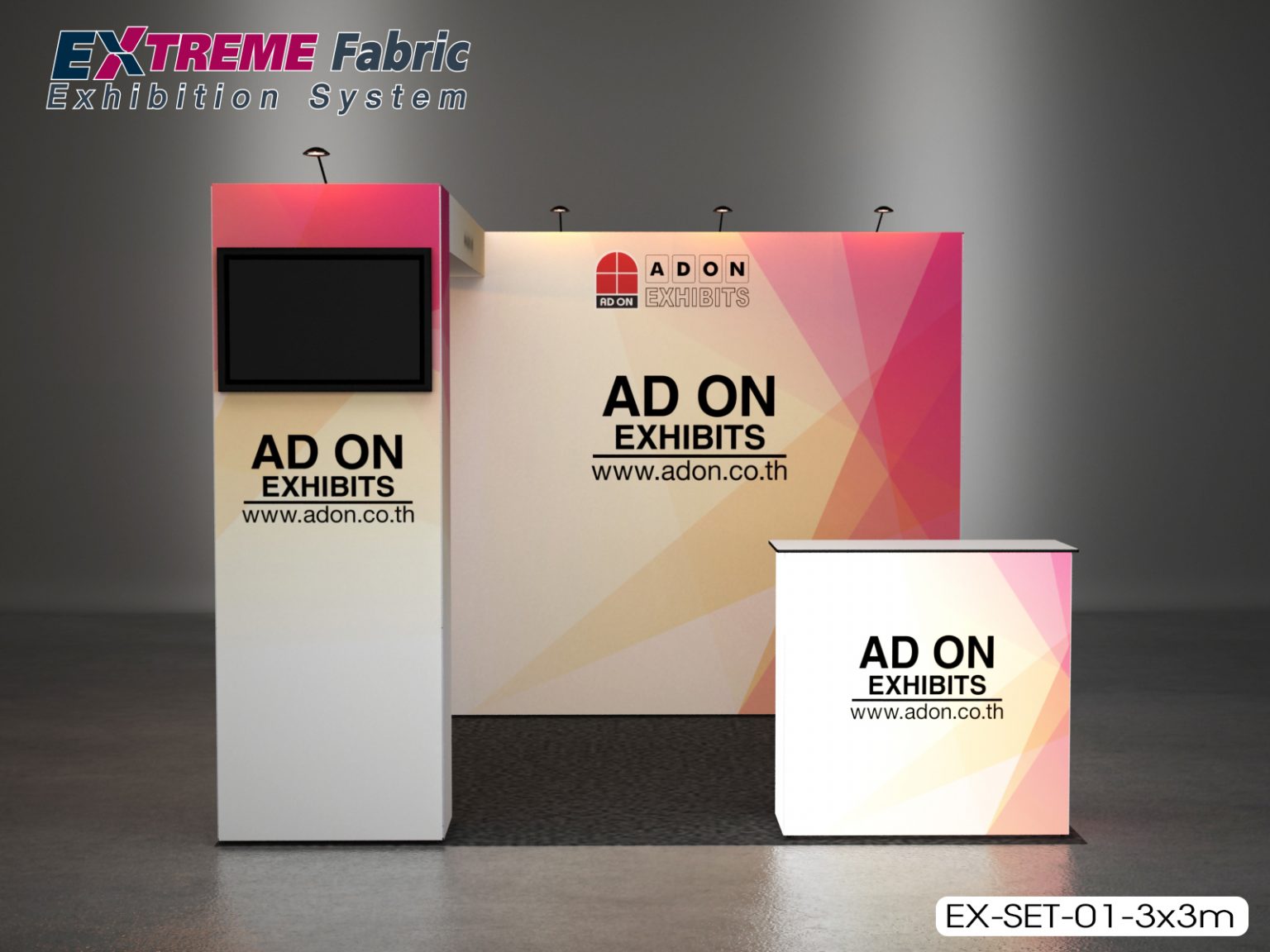 Extreme Pop Up Booth Set 01 (3x3 m) | บูธผ้างานอีเว้นท์