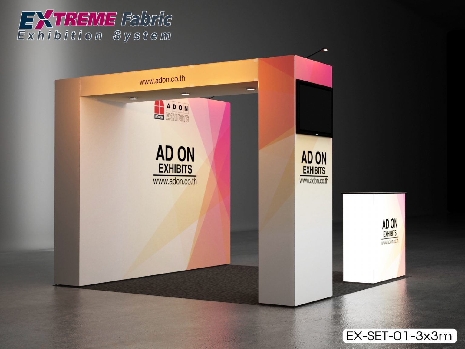 Extreme Pop Up Booth Set 01 (3x3 m) | บูธผ้างานอีเว้นท์