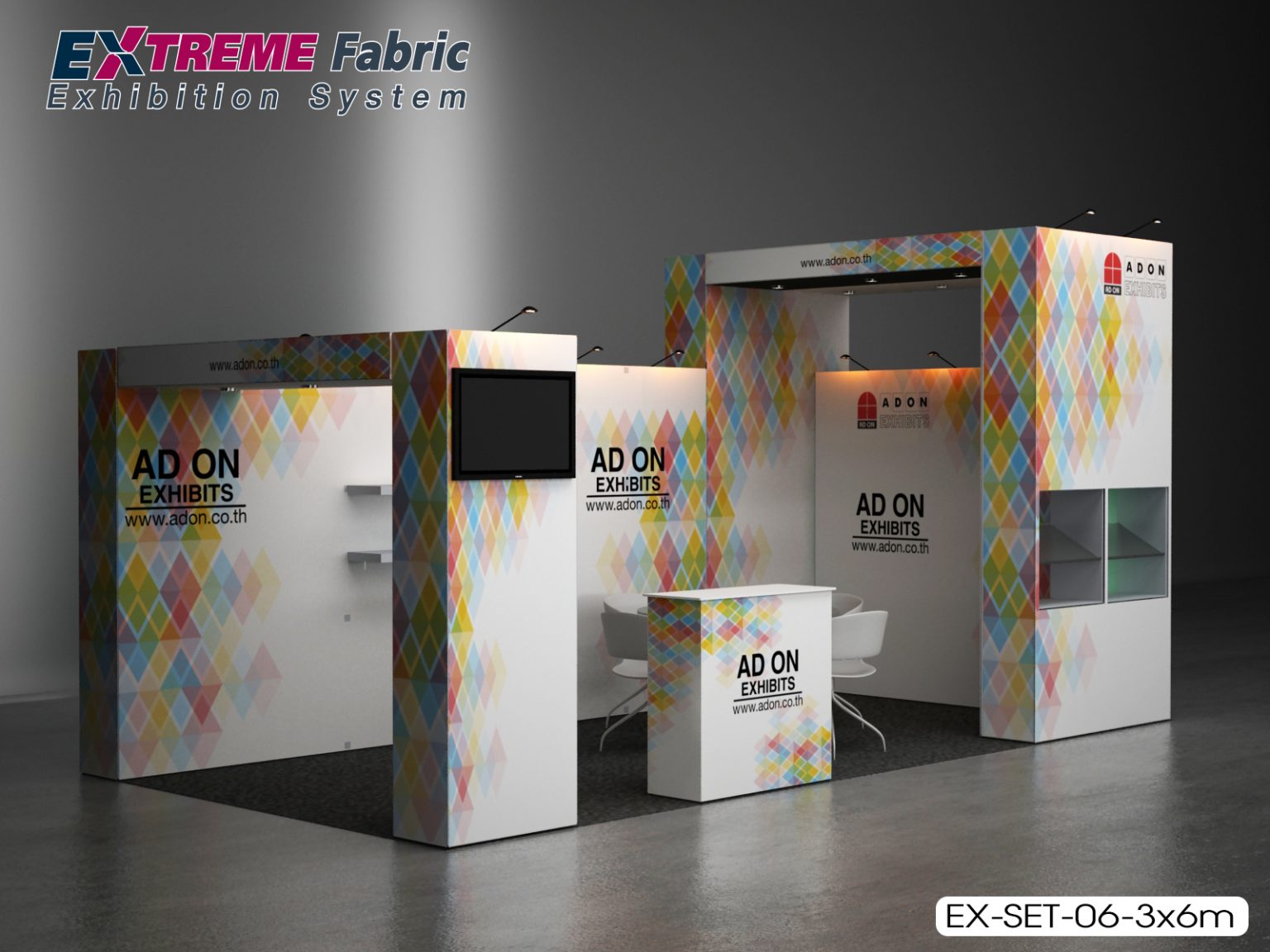 Extreme Pop Up Booth Set 06 (3x6 m) | บูธโชว์อาหาร