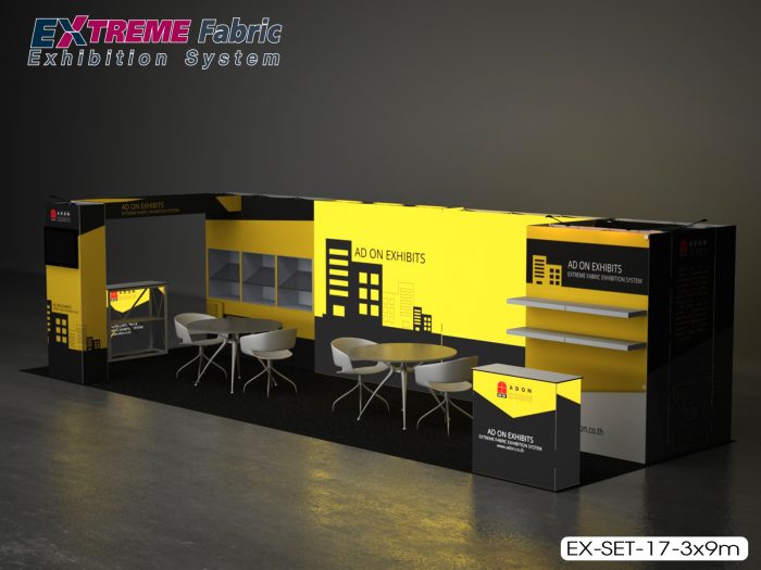 Extreme Pop Up Booth Set 17 (3x9 m) | บูธผ้า 3x9